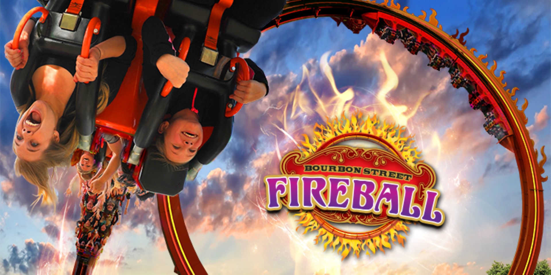 SFAM Bourbon Street Fireball Key Art - Coaster Kings