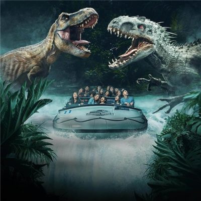ush-jurassic-world-ride-trex-indominus-rex-m - Coaster Kings